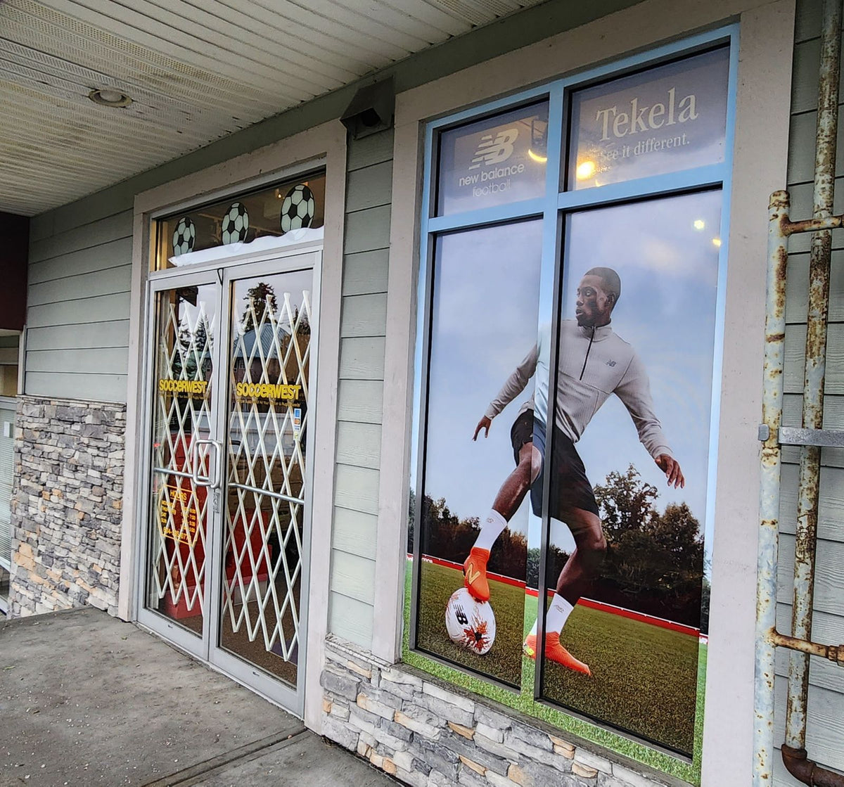 Soccerwest window graphics — Blast Media Inc