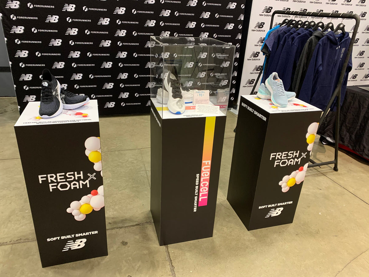 Plinth Boxes (MDO) and fabric tension banners for New Balance — Blast ...