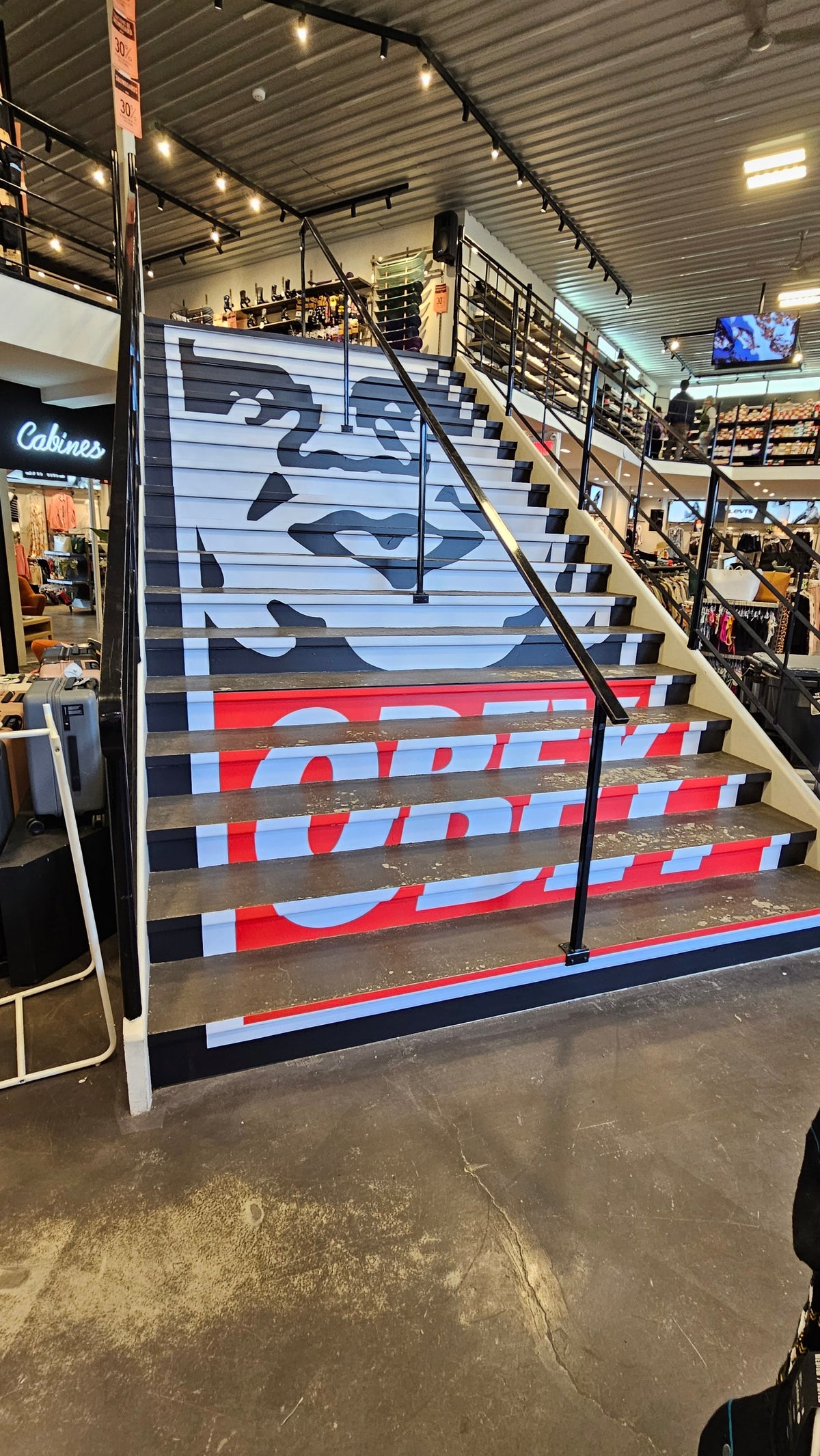 OBEY stairs at Empire in Granby, QC — Blast Media Inc