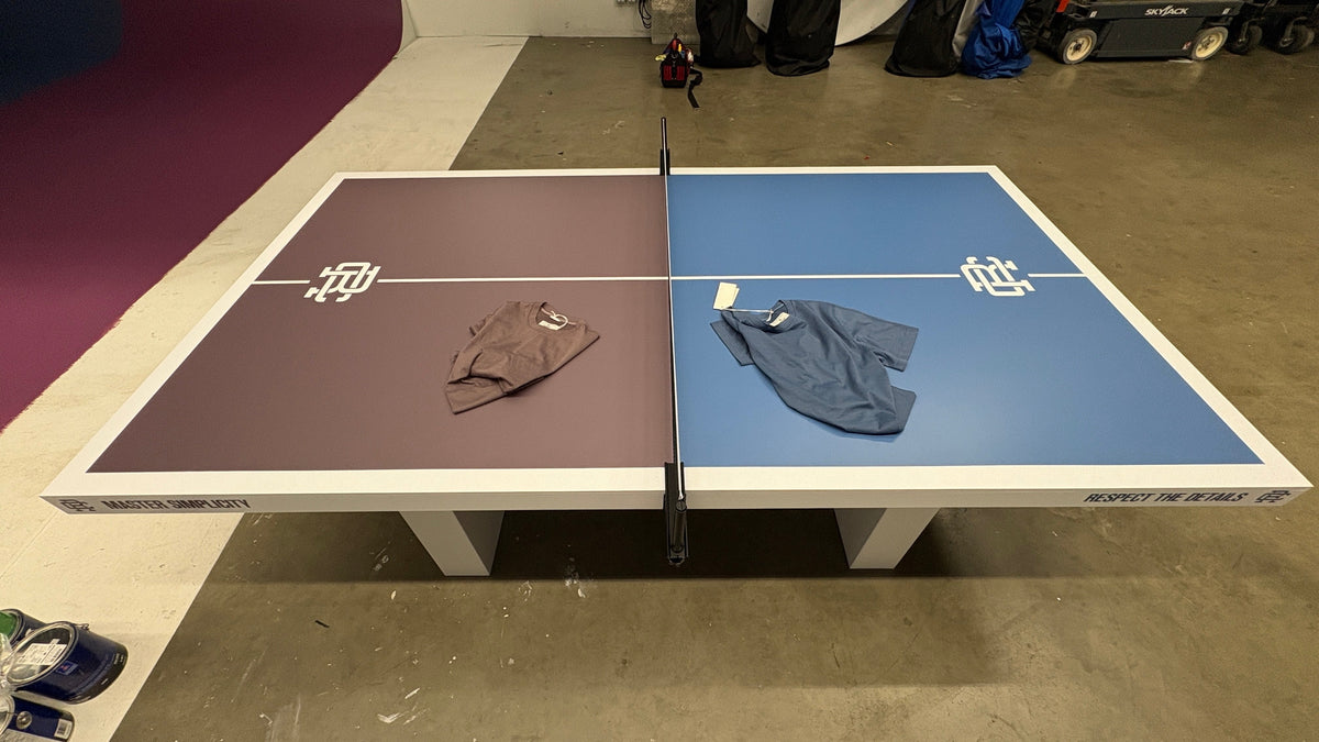 Reigning Champ ping pong table wrap and pantone matched — Blast Media Inc